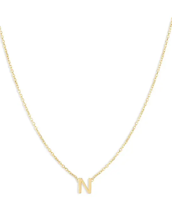 MOON & MEADOW 14k Yellow Gold Initial Pendant Necklace - N