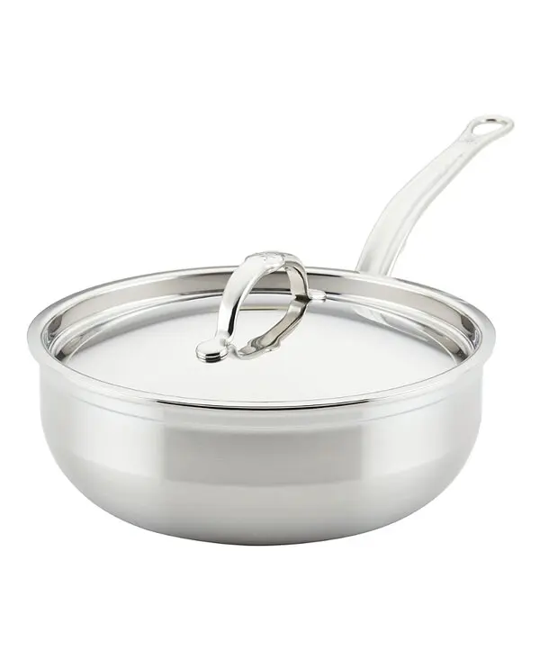 HESTAN Probond Forged 3.5-quart Professional Clad Stainless Steel Essential Pan With Lid - Silver