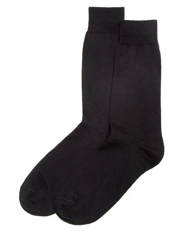 Bloomingdale'S Wool-blend Dress Socks Exclusive - Black