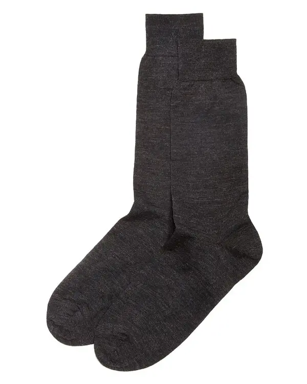 Bloomingdale'S Wool-blend Dress Socks Exclusive - Charcoal