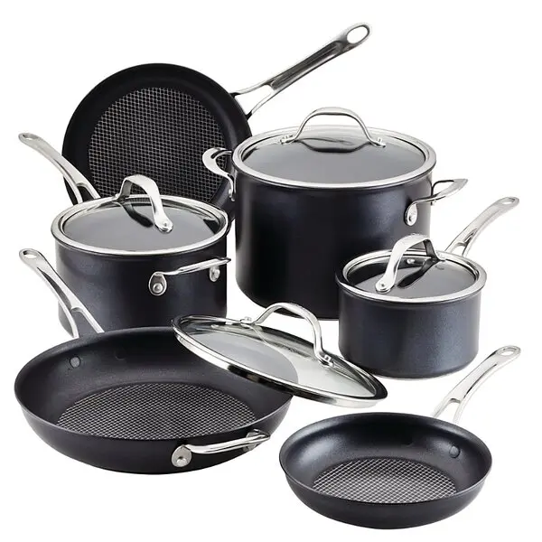 ANOLON X 10 Piece Cookware Set - Gray
