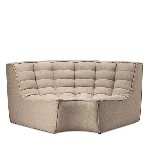 ETHNICRAFT N701 Sofa Round Corner Sectional - Beige