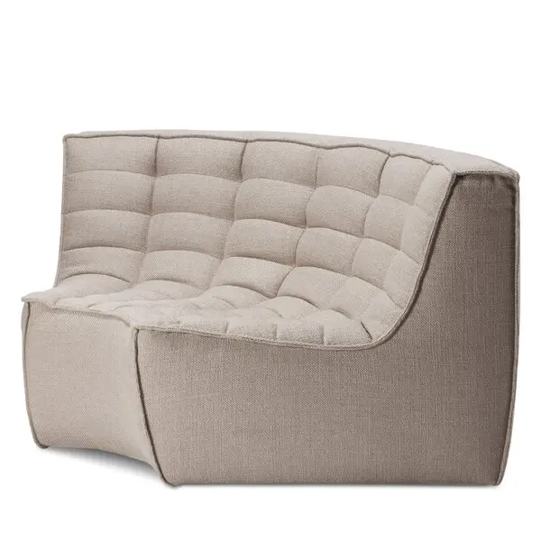 ETHNICRAFT N701 Sofa Round Corner Sectional - Beige