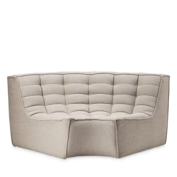 ETHNICRAFT N701 Sofa Round Corner Sectional - Beige