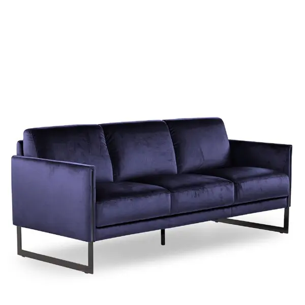 GIUSEPPE NICOLETTI Coco Velvet Sofa - Dubai Blue - Titanium
