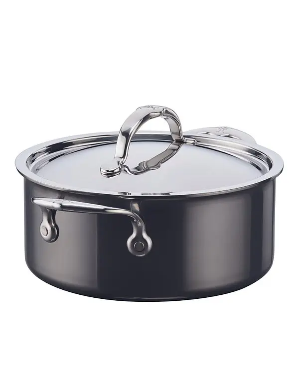 HESTAN Nanobond Molecular Titanium 3-quart Soup Pot With Lid - Silver