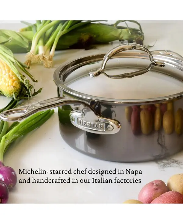 HESTAN Nanobond Molecular Titanium 4-quart Saucepan With Lid