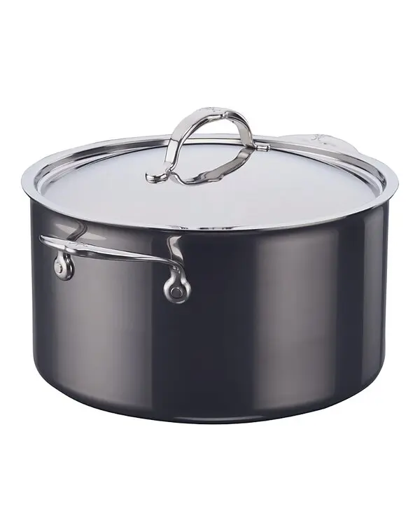 HESTAN Nanobond Molecular Titanium 8-quart Stockpot With Lid - Silver