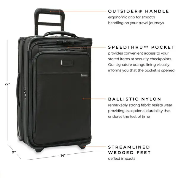 Briggs & Riley Baseline Tall Carry On 2 Wheel Garment Bag