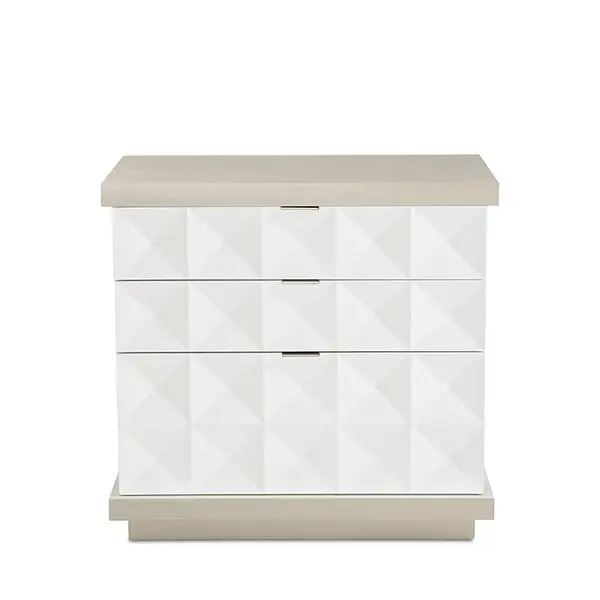 BERNHARDT Axiom Bedside Nightstand - Linear Gray