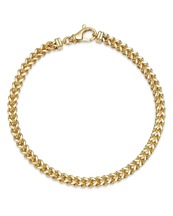 Bloomingdale'S 14k Yellow Square Franco Link Chain Bracelet - Gold