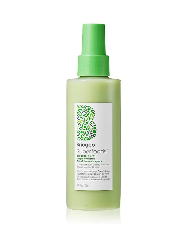 BRIOGEO Superfoods Avocado + Kiwi Mega Moisture 3-in-1 Leave-in Spray 5.8 Oz - No Color