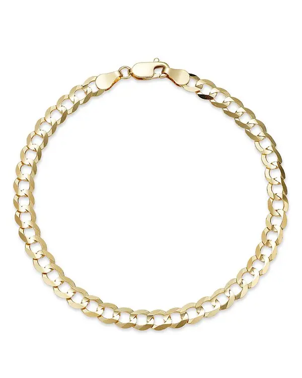 Bloomingdale'S 14k Yellow Comfort Curb Link Chain Bracelet - Gold