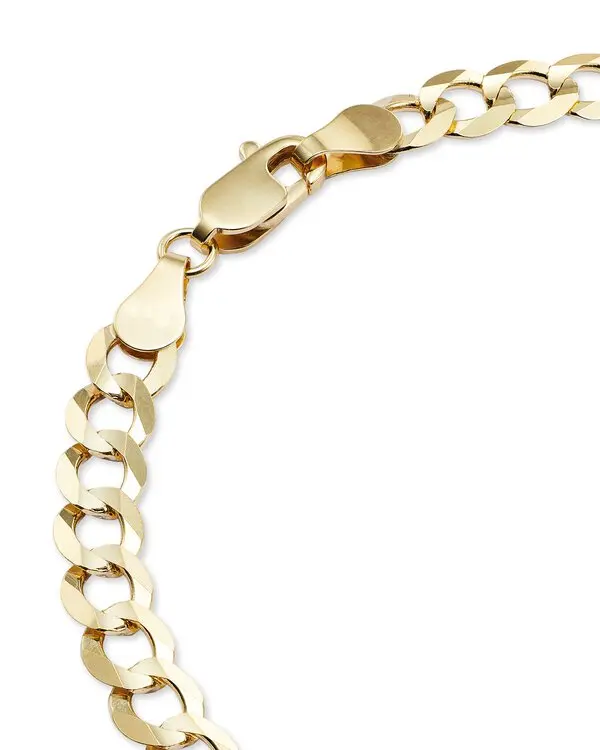 Bloomingdale'S 14k Yellow Comfort Curb Link Chain Bracelet