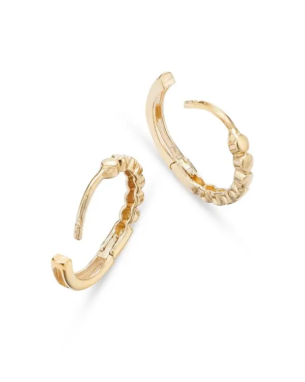 MOON & MEADOW 14k Yellow Huggie Hoop Earrings