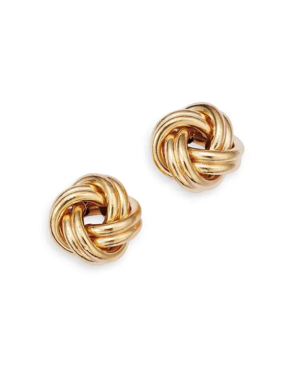 Bloomingdale'S 14k Royal Chain Love Knot Stud Earrings - Yellow Gold