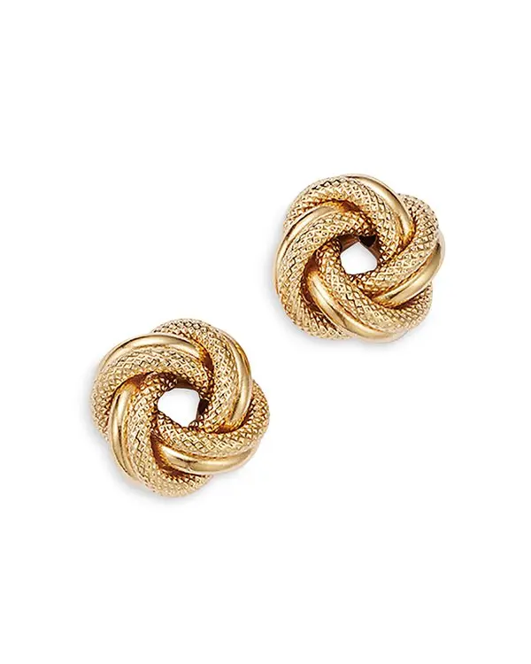 Bloomingdale'S 14k Love Knot Stud Earrings - Yellow Gold