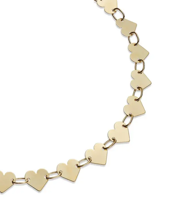 MOON & MEADOW 14k Yellow Heart Link Bracelet