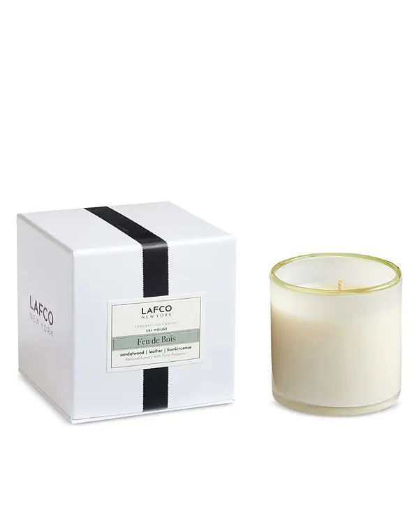 LAFCO NEW YORK Feu De Bois Classic Candle, 6.5 Oz - White
