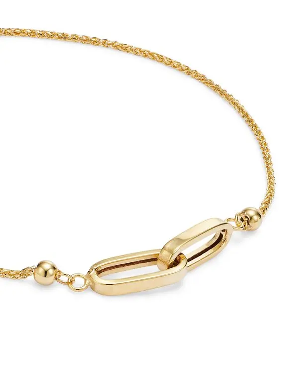 Bloomingdale'S 14k Yellow Double Link Bolo Bracelet