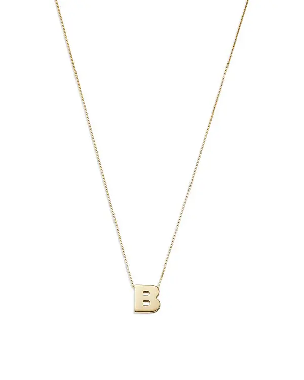 Bloomingdale'S Initial Pendant Necklace In 14k Yellow Gold - B