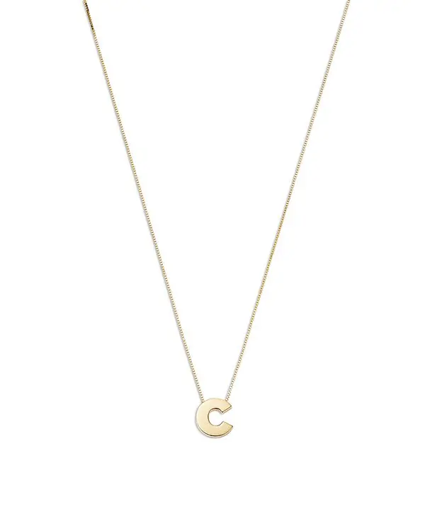 Bloomingdale'S Initial Pendant Necklace In 14k Yellow Gold - C