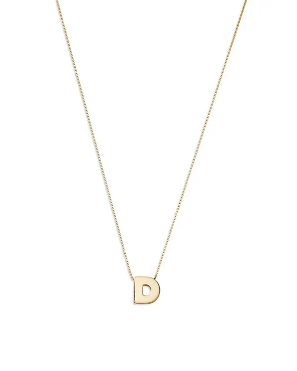 Bloomingdale'S Initial Pendant Necklace In 14k Yellow Gold - D