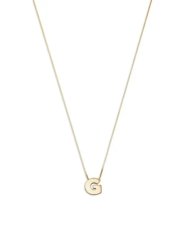 Bloomingdale'S Initial Pendant Necklace In 14k Yellow Gold - G
