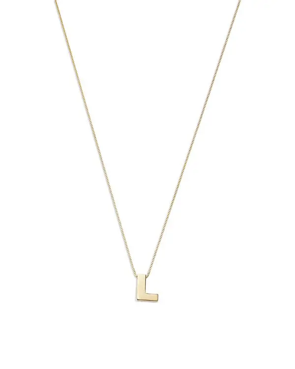 Bloomingdale'S Initial Pendant Necklace In 14k Yellow Gold - L