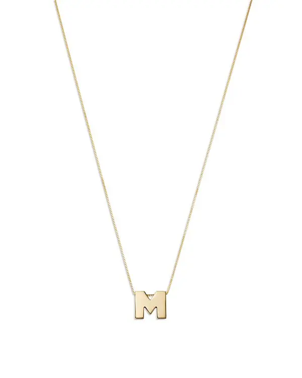 Bloomingdale'S Initial Pendant Necklace In 14k Yellow Gold - M