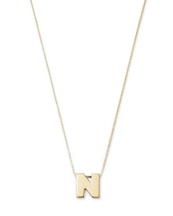 Bloomingdale'S Initial Pendant Necklace In 14k Yellow Gold - N