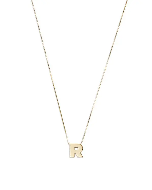 Bloomingdale'S Initial Pendant Necklace In 14k Yellow Gold - R