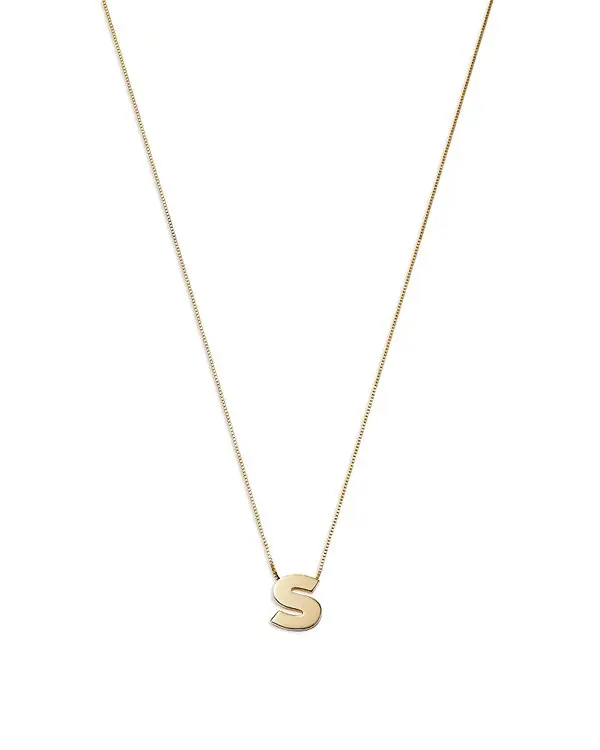 Bloomingdale'S Initial Pendant Necklace In 14k Yellow Gold - S