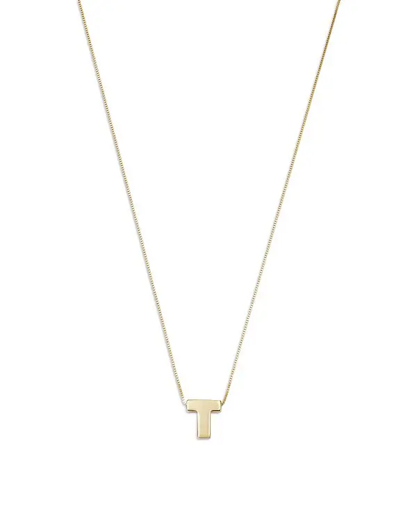 Bloomingdale'S Initial Pendant Necklace In 14k Yellow Gold - T
