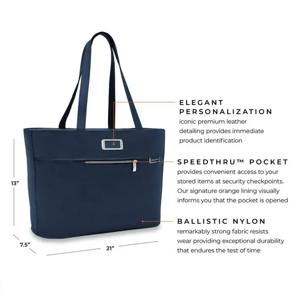 Briggs & Riley Baseline Traveler Tote Bag - Navy
