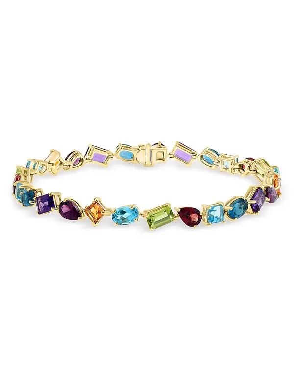 Bloomingdale'S Rainbow Gemstone Bracelet In 14k Yellow Gold - Multi/gold