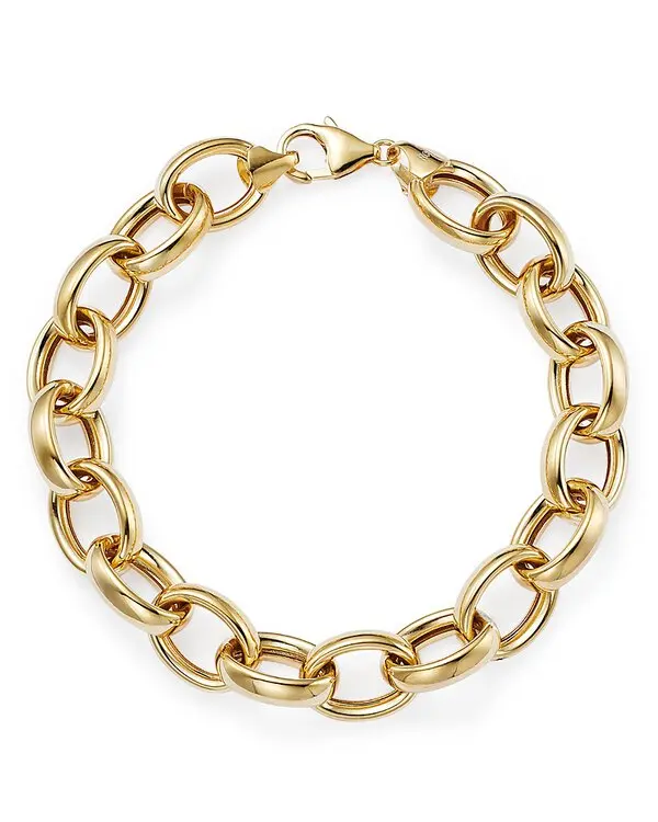 Bloomingdale'S 14k Yellow Oval Link Chain Bracelet - Gold