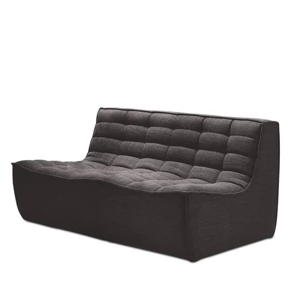 ETHNICRAFT N701 Two Seat Sofa Sectional - Dark Grey