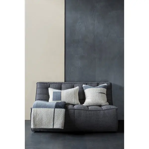 ETHNICRAFT N701 Two Seat Sofa Sectional - Dark Grey