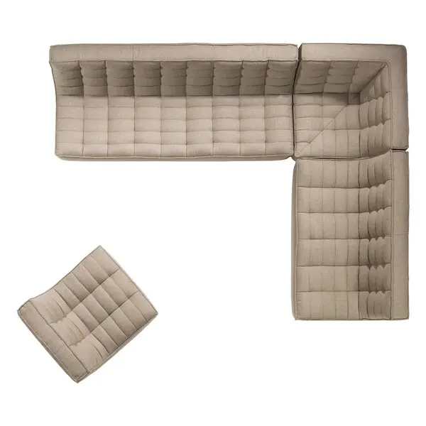 ETHNICRAFT N701 Three Seat Sofa Sectional - Beige