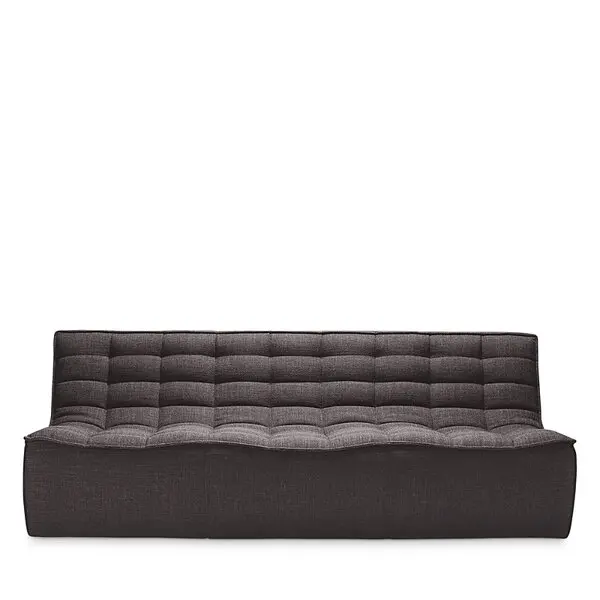 ETHNICRAFT N701 Three Seat Sofa Sectional - Dark Grey