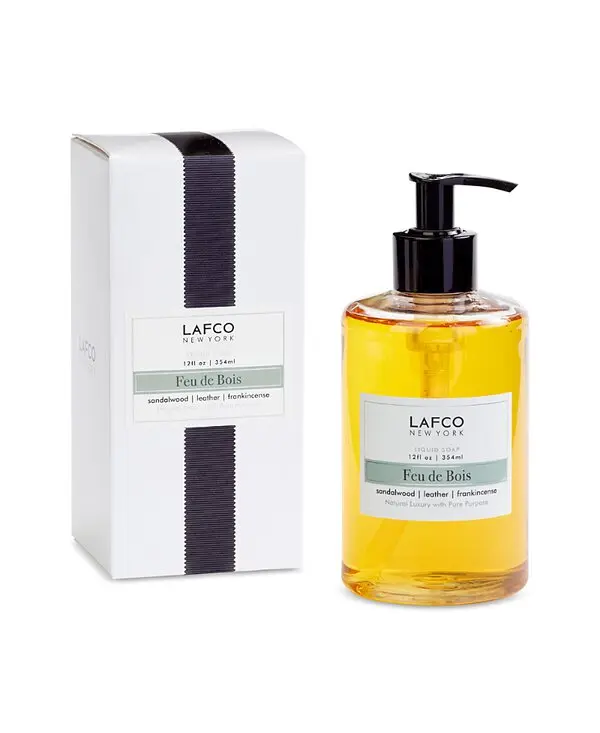 LAFCO NEW YORK Feu De Bois Liquid Soap, 12 Oz - White