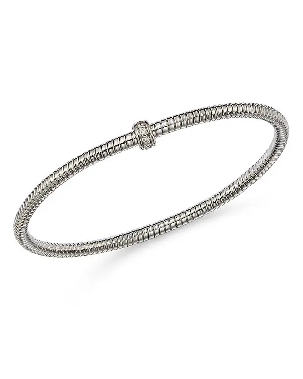 ALBERTO AMATI 14k Gold Diamond Tubogas Bracelet - White