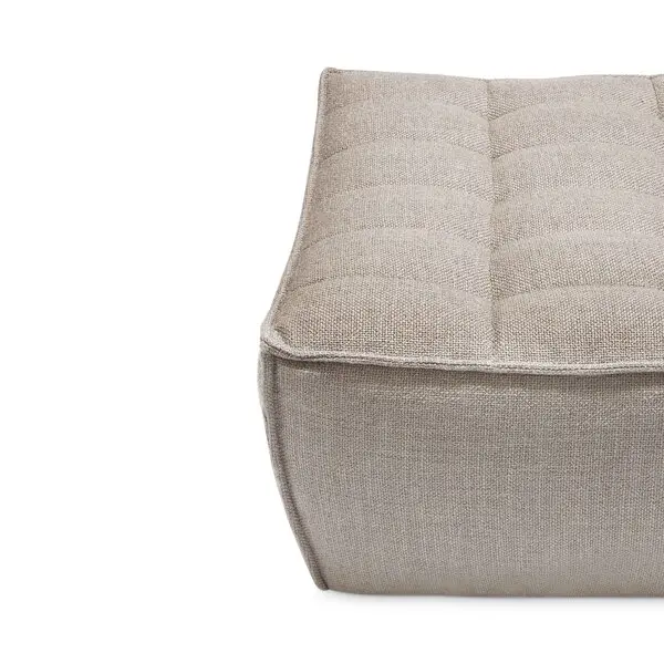 ETHNICRAFT N701 Footstool Sectional - Beige