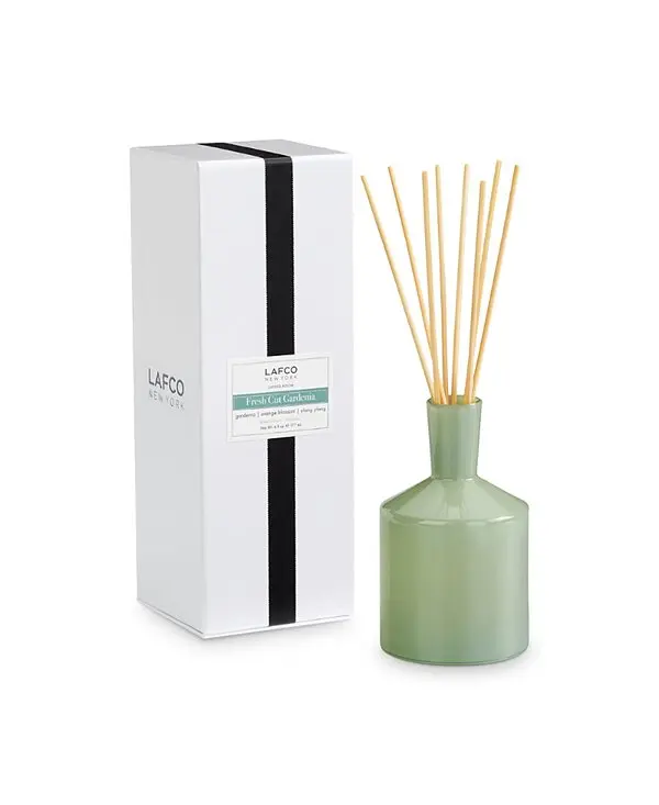 LAFCO NEW YORK Fresh Cut Gardenia Classic Reed Diffuser, 6 Oz - Green