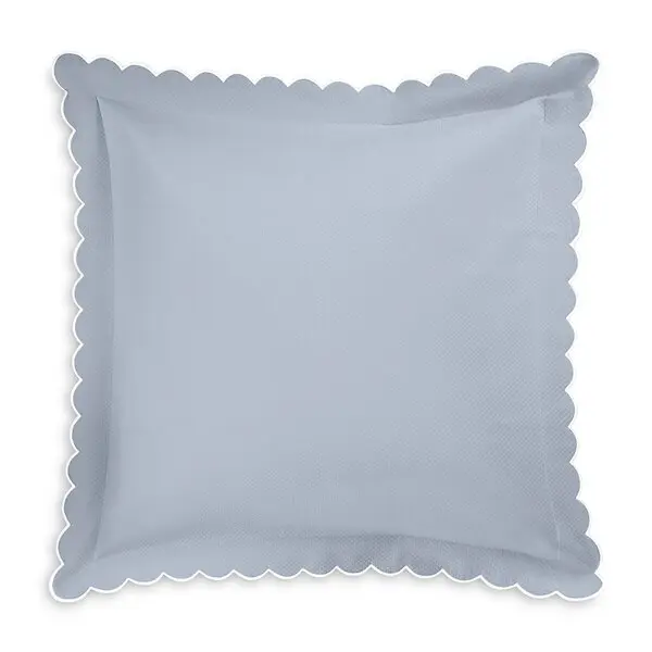 MATOUK Diamond Pique Euro Sham - Hazy Blue