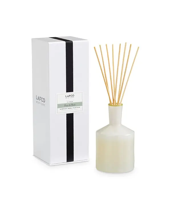 LAFCO Feu De Bois Classic Reed Diffuser, 6 Oz - White