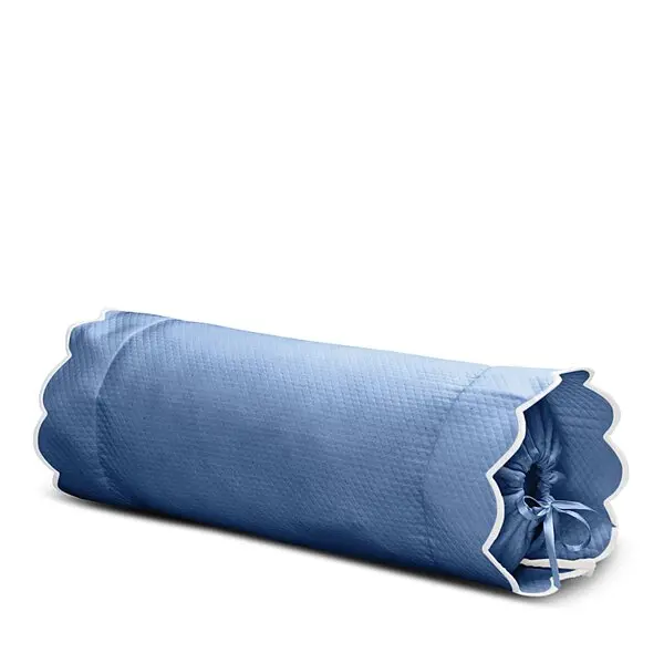 MATOUK Diamond Pique Neck Roll - Hazy Blue