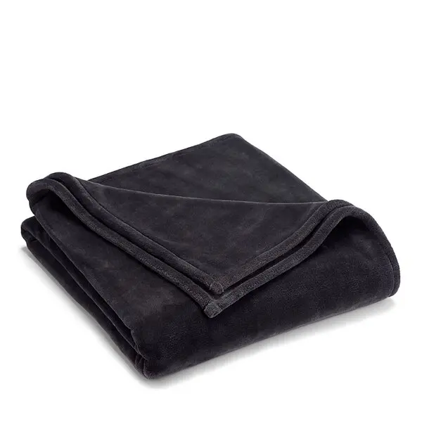 VELLUX Faux Sheared Mink Blanket, King - Charcoal