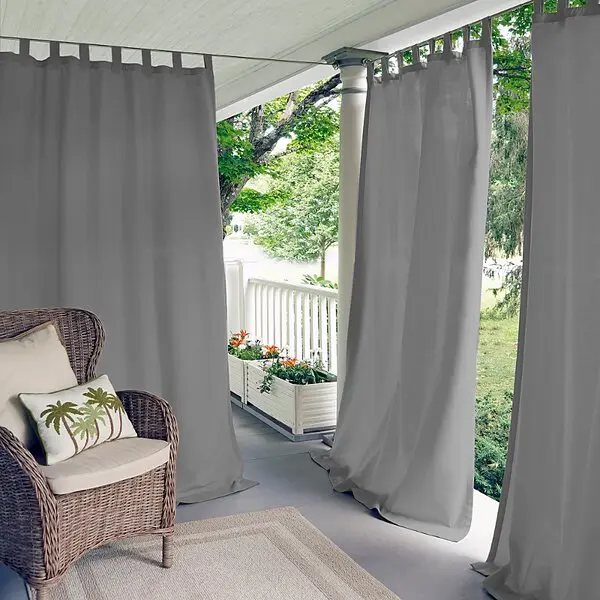 ELRENE HOME FASHIONS Matine Indoor/outdoor Window Panel, 52 X 84 - Gray